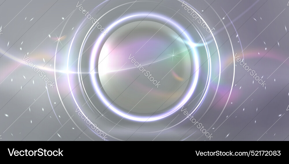 White neon light halo effect Royalty Free Vector Image