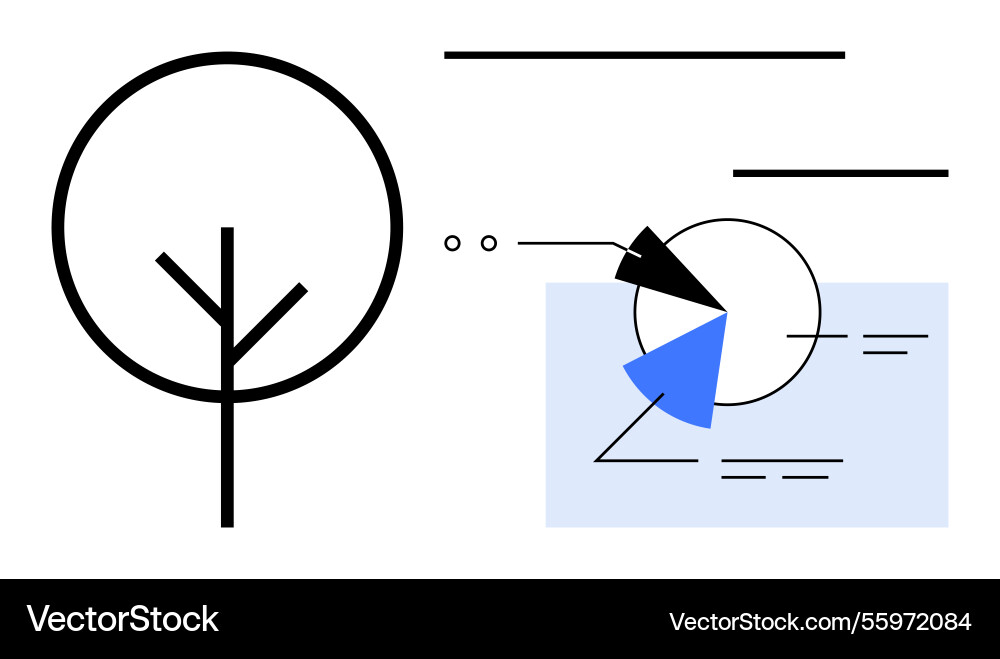 Abstract tree and data visualization with Vector Image