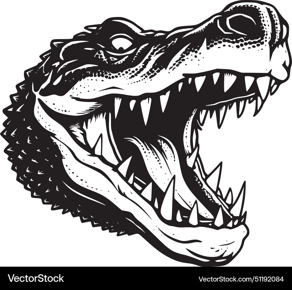 Alligator - minimalist and simple silhouette Vector Image