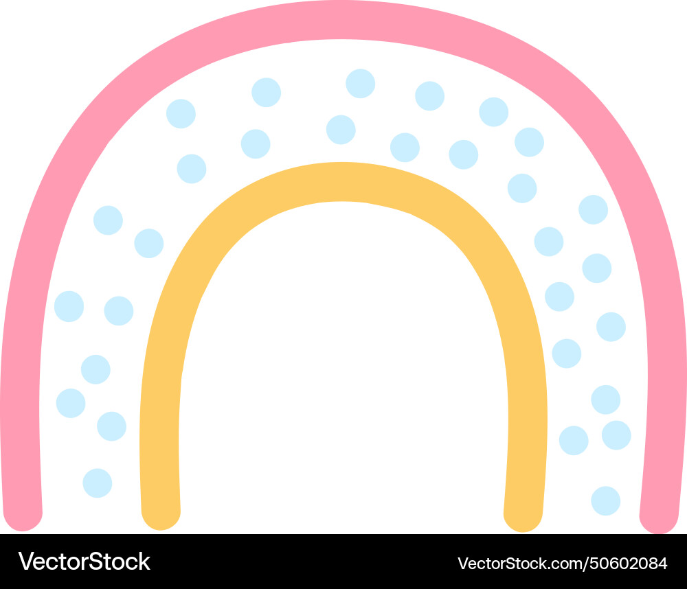 Cartoon rainbow icon Royalty Free Vector Image