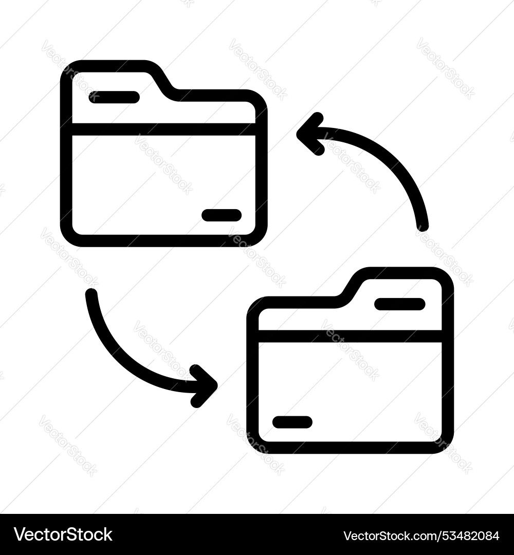 Folder share Royalty Free Vector Image - VectorStock