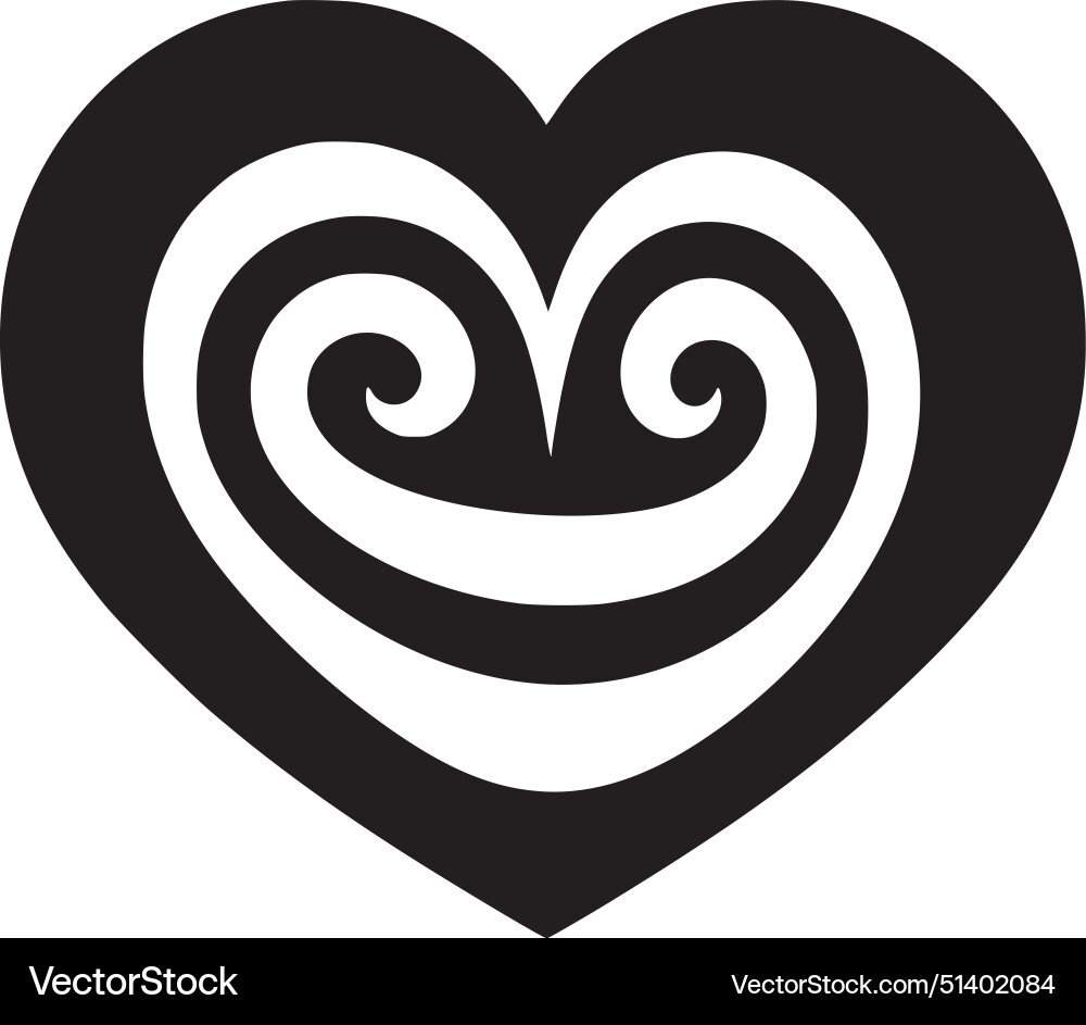 Heart - minimalist and simple silhouette Vector Image