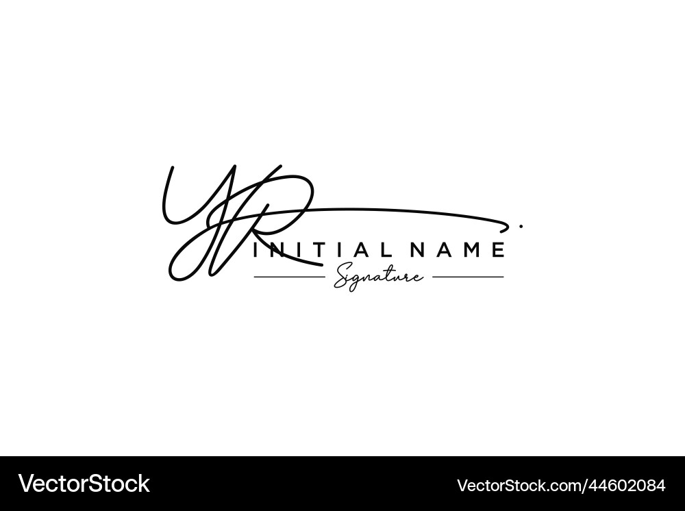Initial yr signature logo template hand drawn Vector Image
