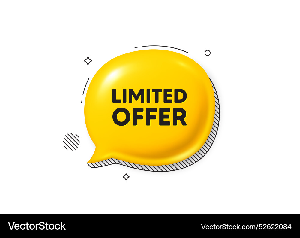 Limited offer symbol special promo sign comic Vector Image