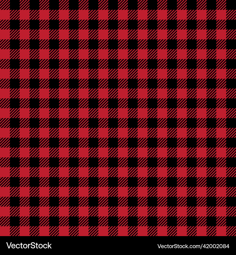 Red and Black Tartan Fabric Pattern Royalty Free Vector