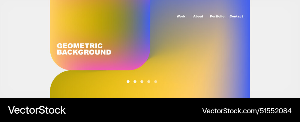 Square internet web page design template Vector Image