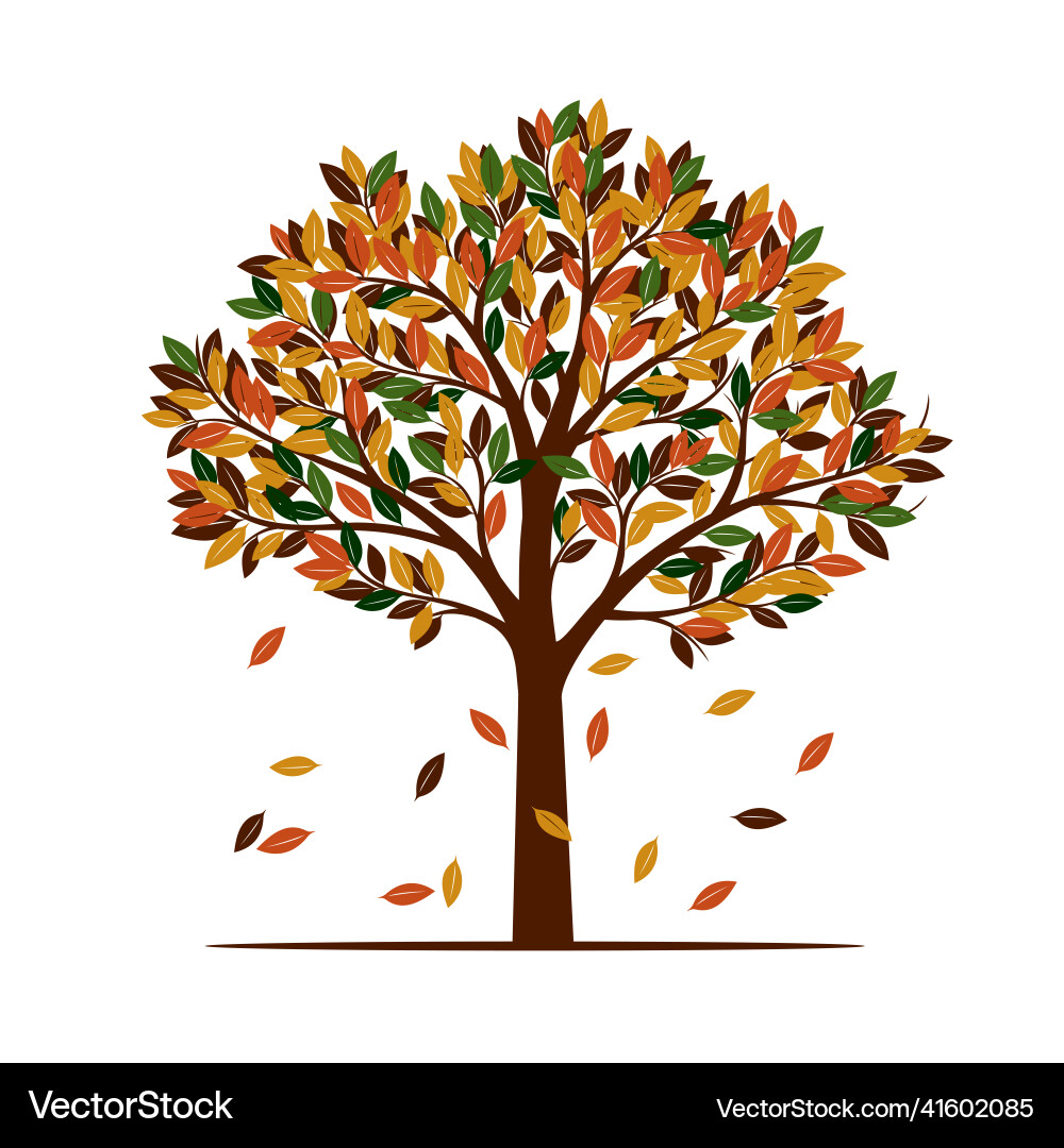 Autumn tree Royalty Free Vector Image - VectorStock