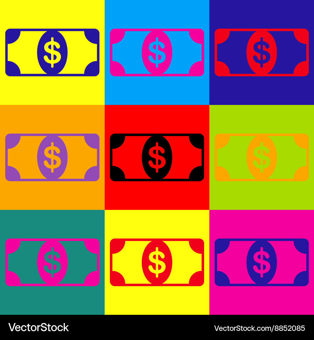 Bank note dollar sign Royalty Free Vector Image