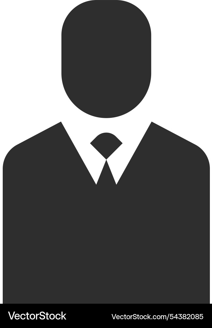 Corporate worker black icon business man symbol Vector Image