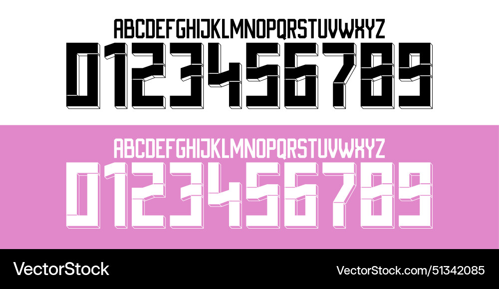 Futuristic Football Font - Germany Kit Royalty Free Vector