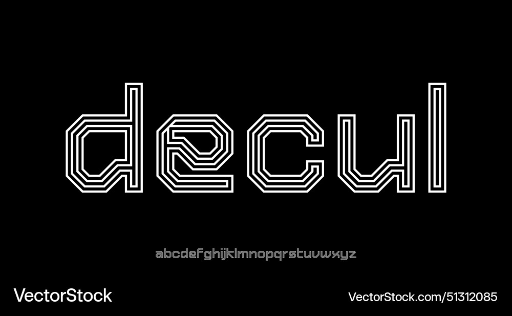 Modern futuristic technology font typeface Vector Image
