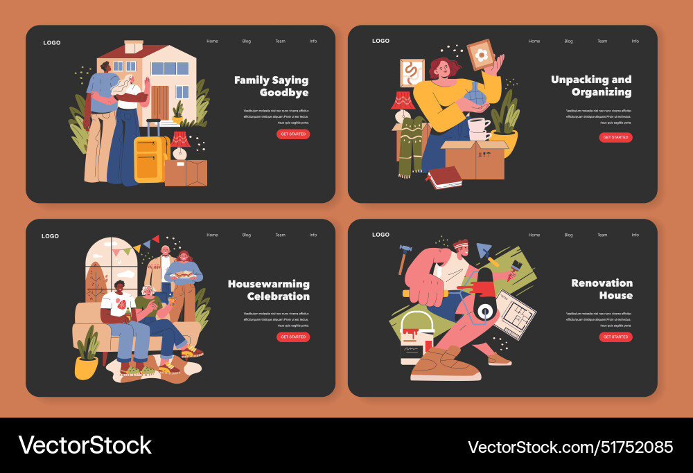 Moving house flat Royalty Free Vector Image - VectorStock