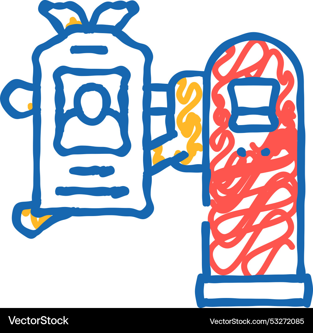 Pass-Taste für den Eintrag zum Kantine-Symbol doodle