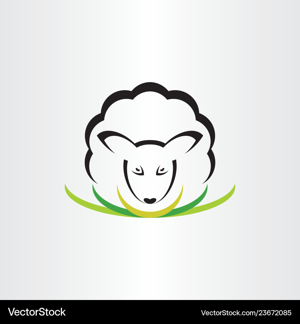 Sheep logo icon symbol sign Royalty Free Vector Image