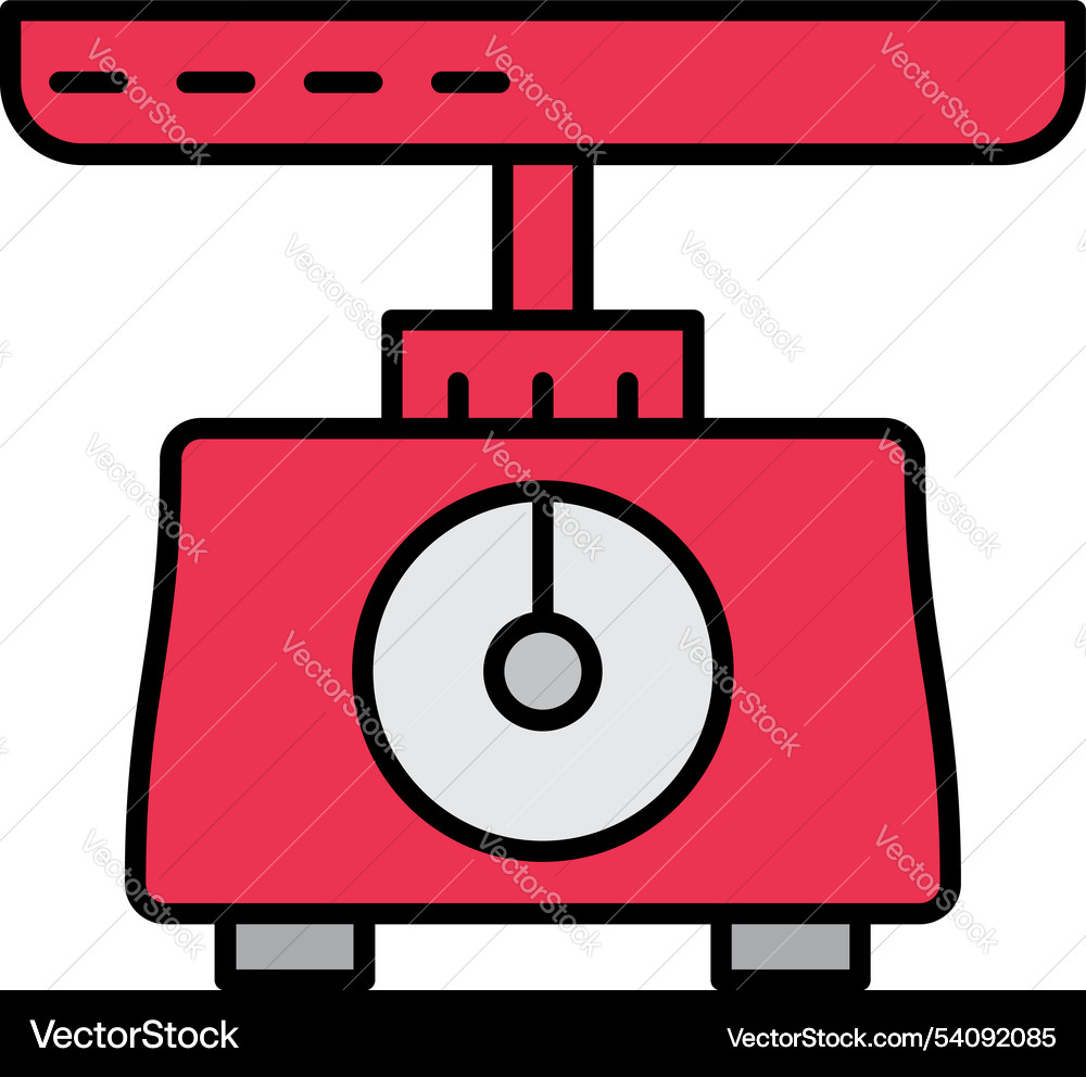 Weighing scale line filled icon design Royalty Free Vector