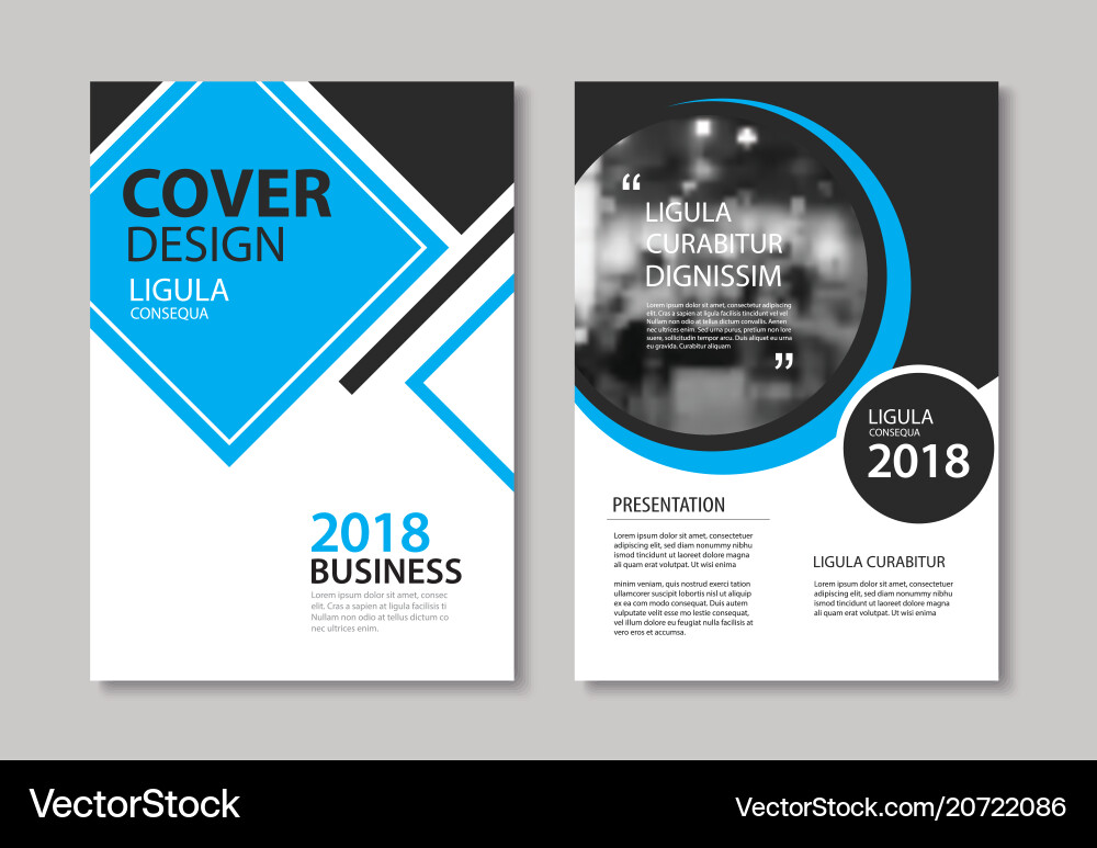 Blue Brochure & Layout Templates Royalty Free Vector