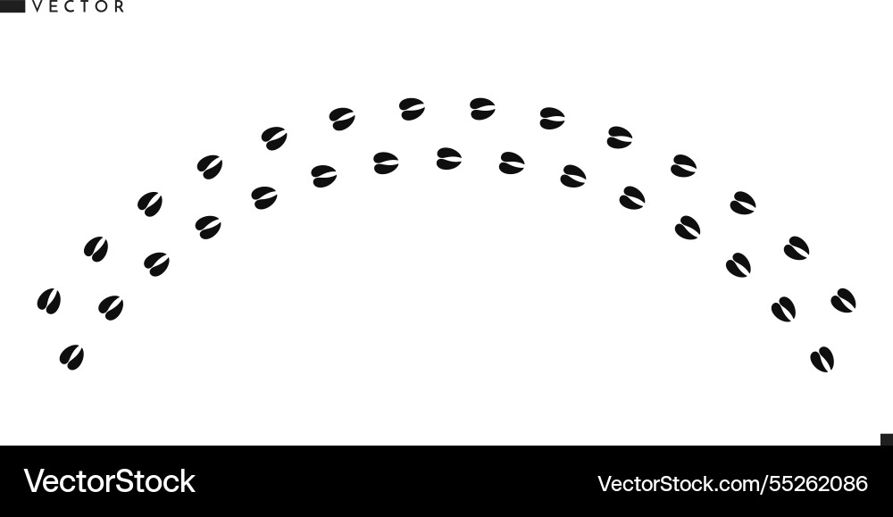 Cow footprint silhouette Royalty Free Vector Image