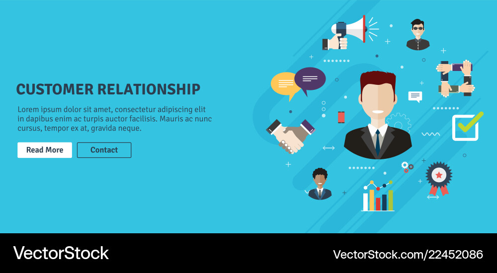 Customer Relationship Management Icons Royalty Free Vector