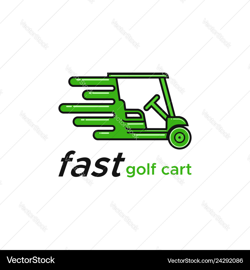 Fast golf cart Royalty Free Vector Image - VectorStock