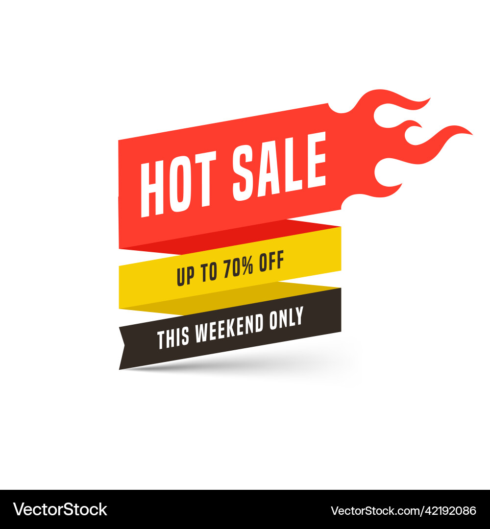 Hot sale banner design template Royalty Free Vector Image