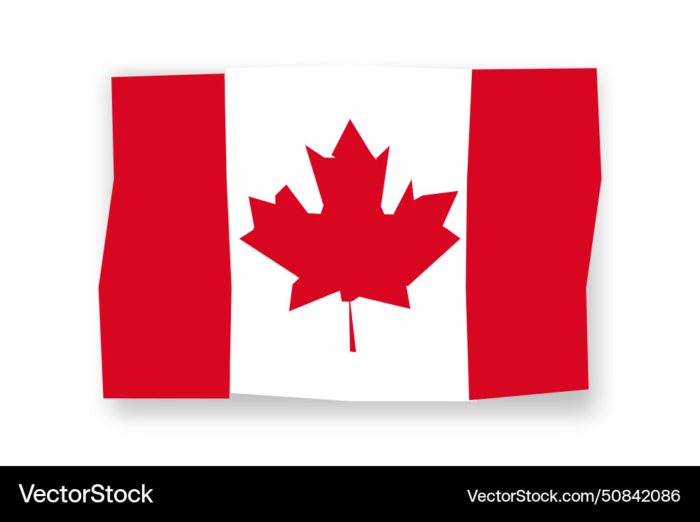 Papercut flag of canada Royalty Free Vector Image