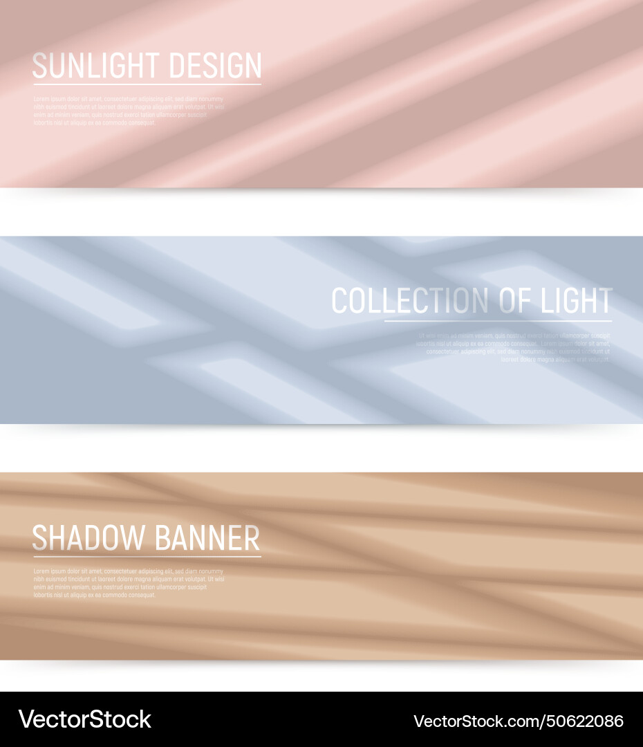 Realistic shadow banners Royalty Free Vector Image