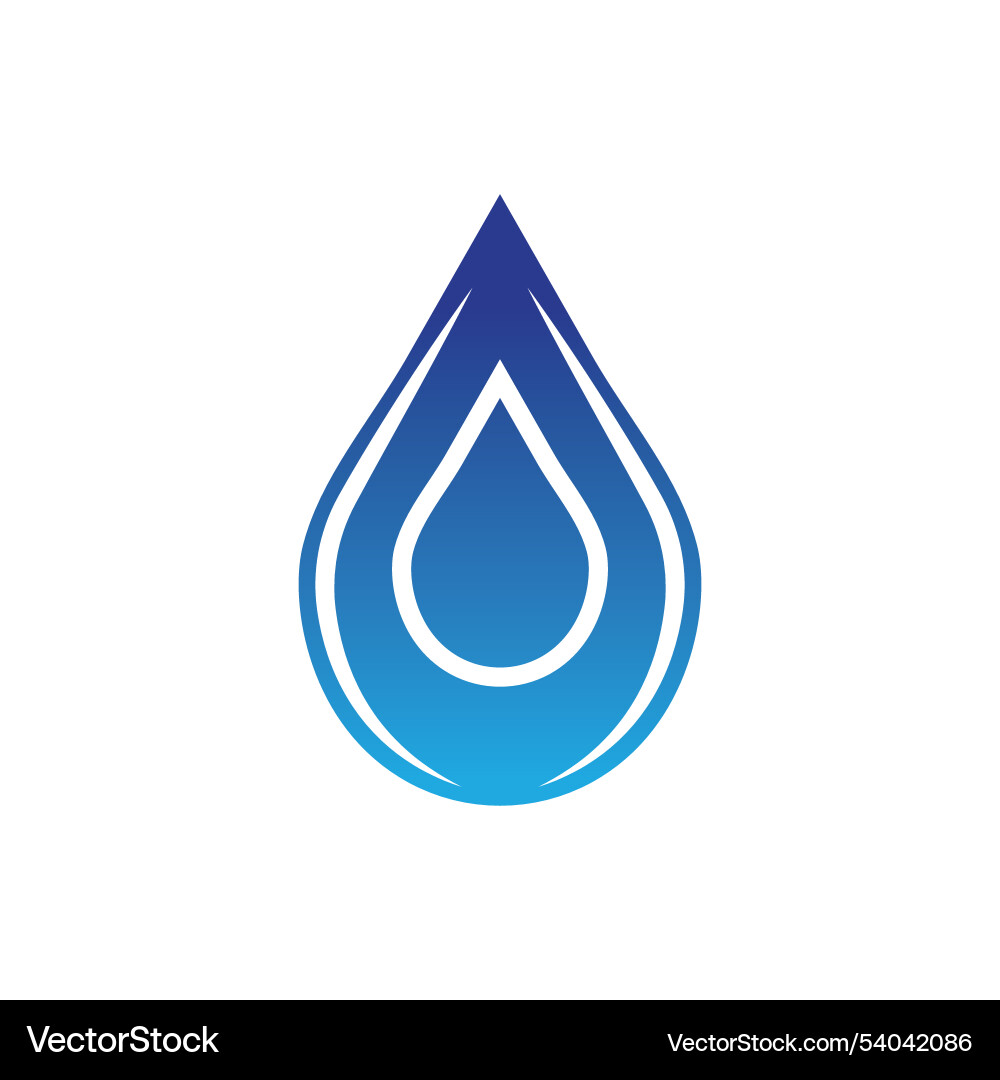 Water drop logo template Royalty Free Vector Image