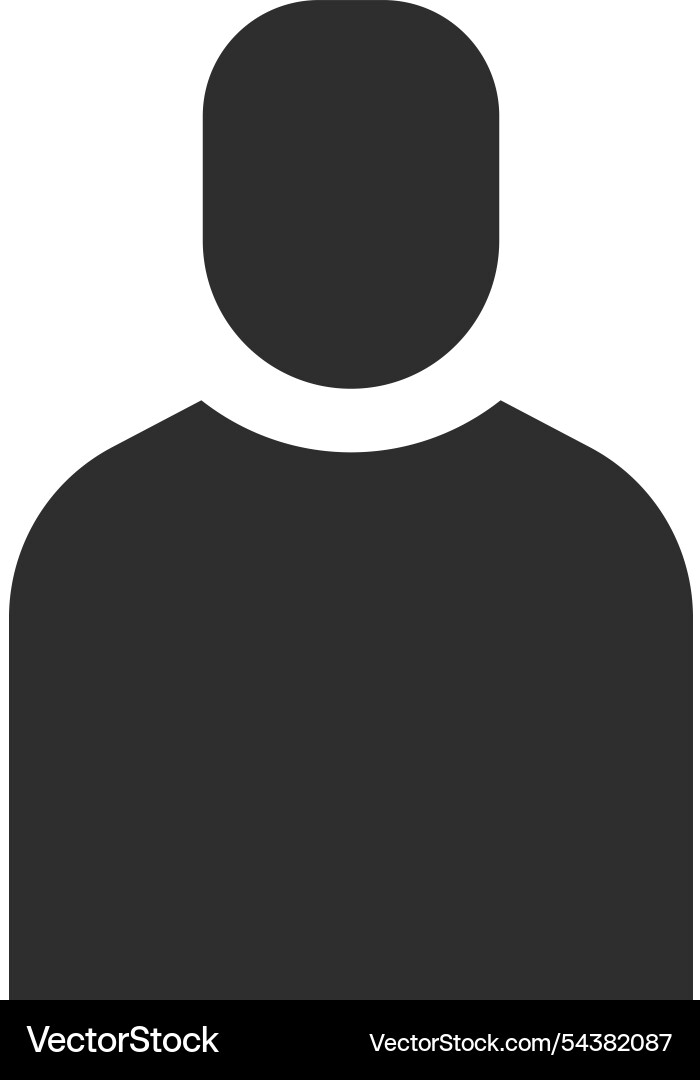 Black avatar generic person symbol profile Vector Image