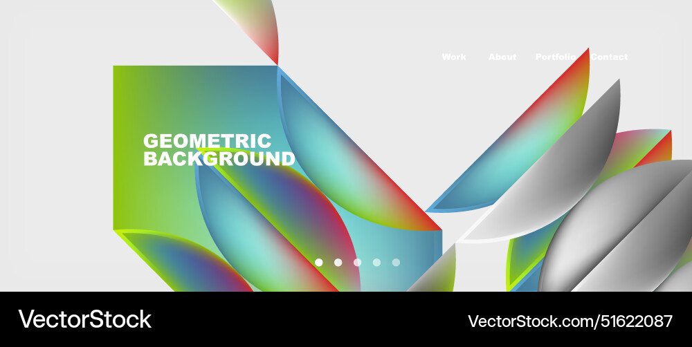 Colorful gradients with abstract geometric shapes Vector Image