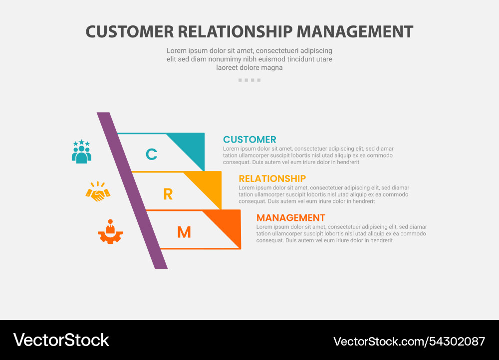Crm customer relationship management infographic Vector Image