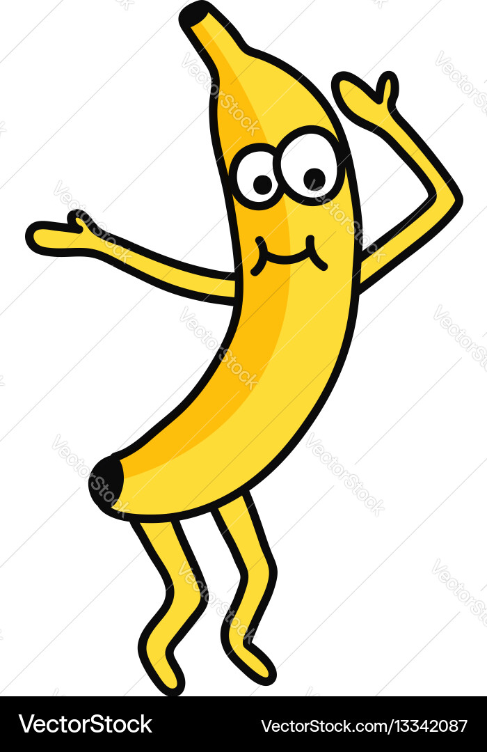 Dancing Banana Cartoon – Royalty-Free Vector | VectorStock