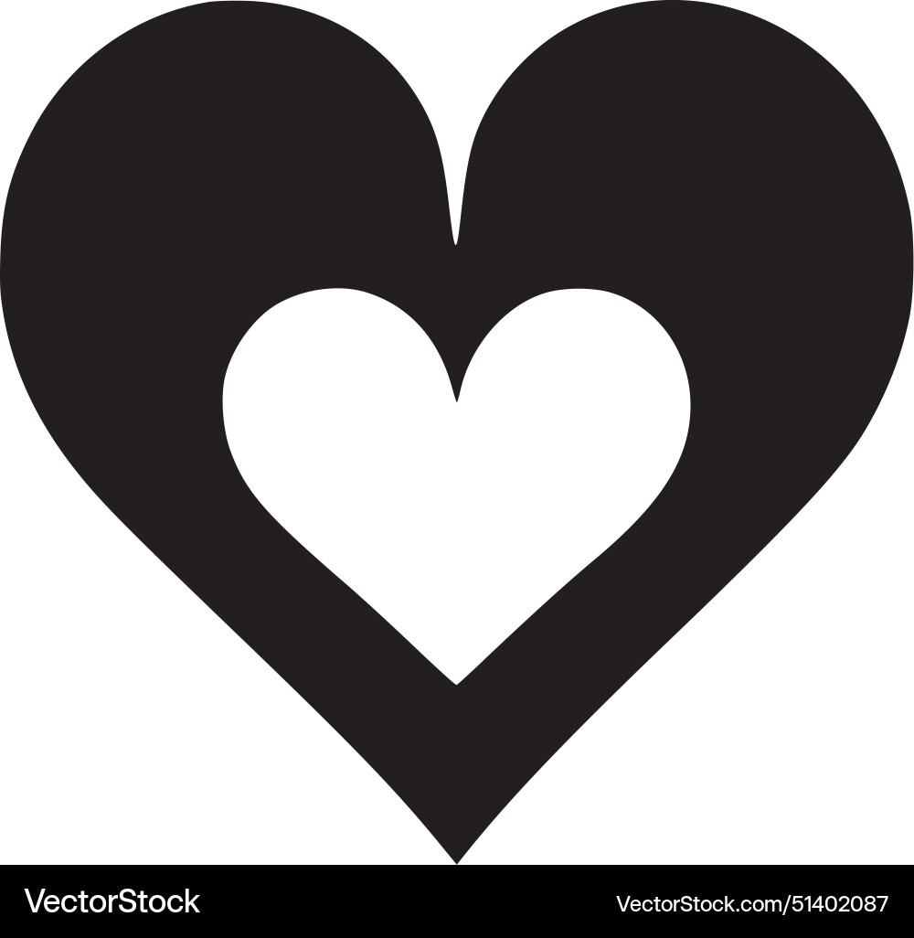 Heart - minimalist and simple silhouette Vector Image