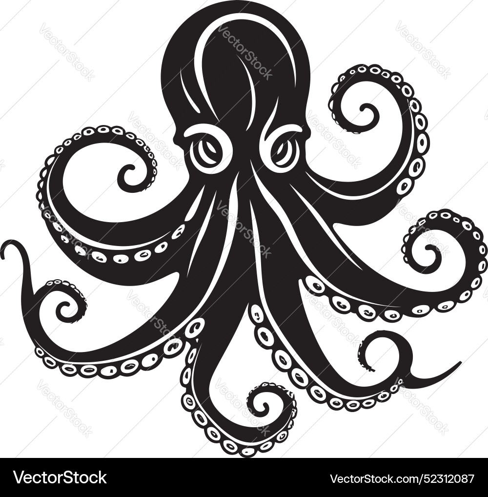 Inky impression black logo graphics tidal tribute Vector Image