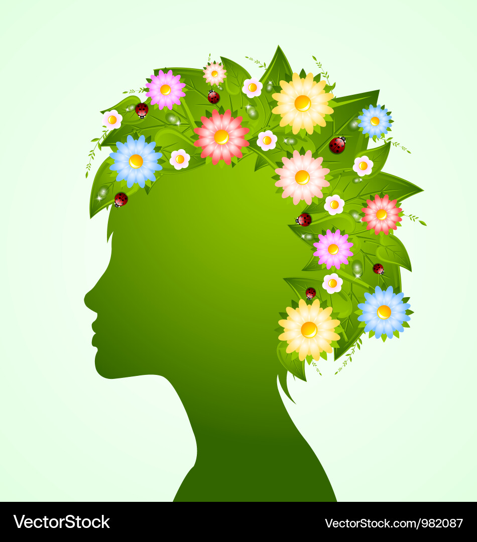 Lady nature Royalty Free Vector Image - VectorStock