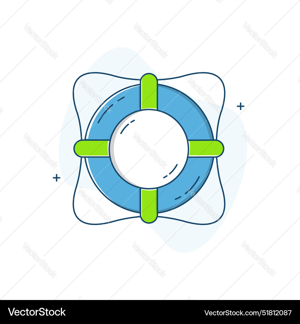 Life ring safety jacket icon design Royalty Free Vector