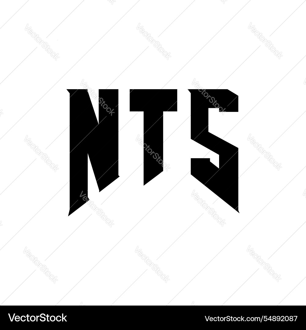 Nts letter logo design for technology company Vector Image