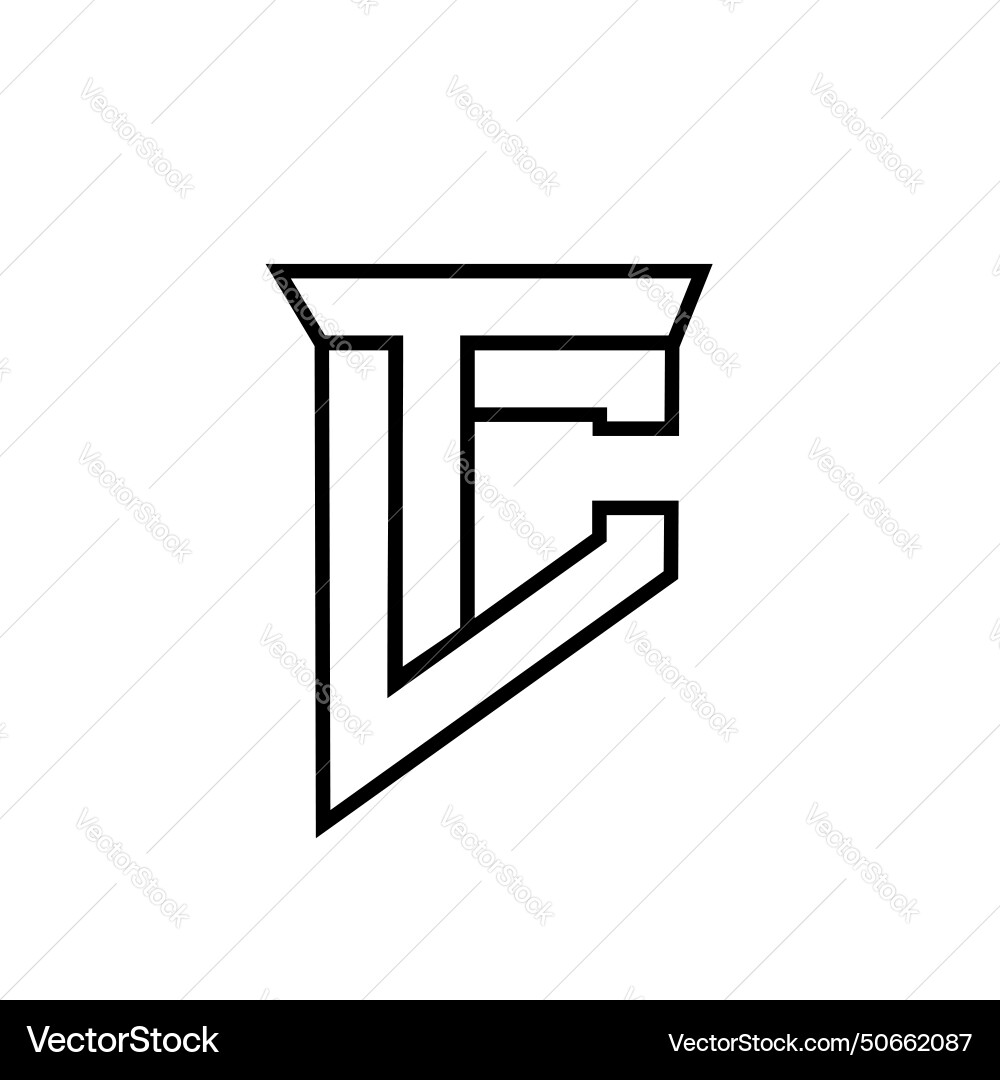 Tc ct letter logo icon design Royalty Free Vector Image