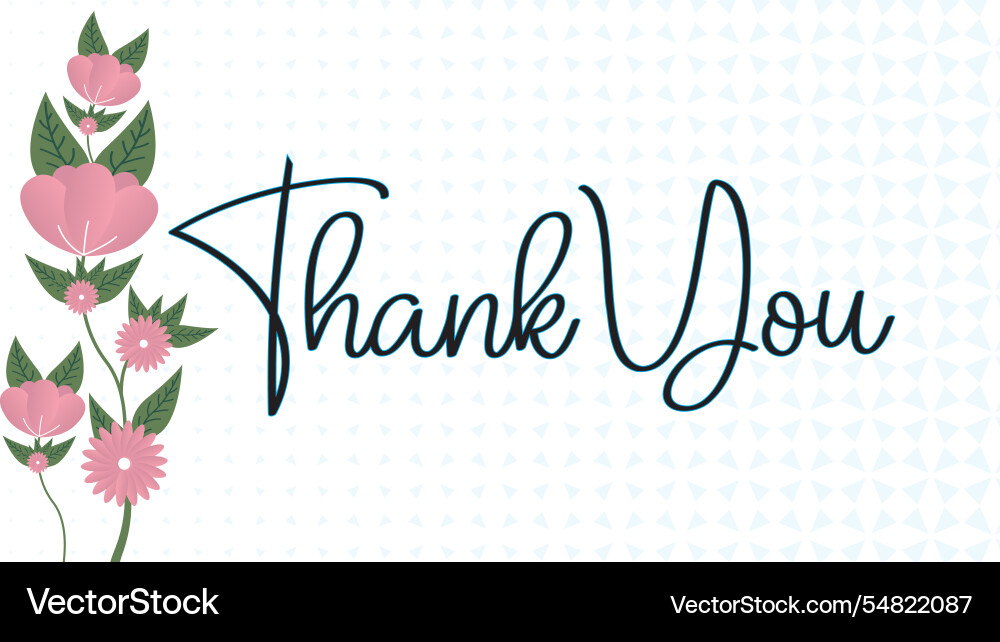 Thank you typographic text design just creative Vector Image