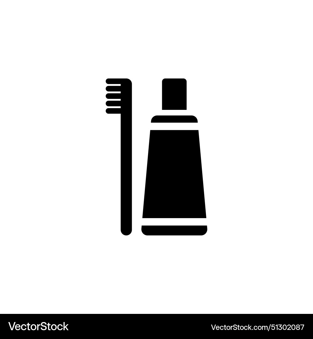 Toothpaste tube flat icon Royalty Free Vector Image