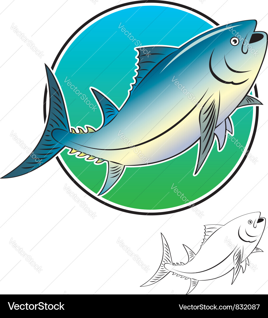 Tuna fish Royalty Free Vector Image - VectorStock