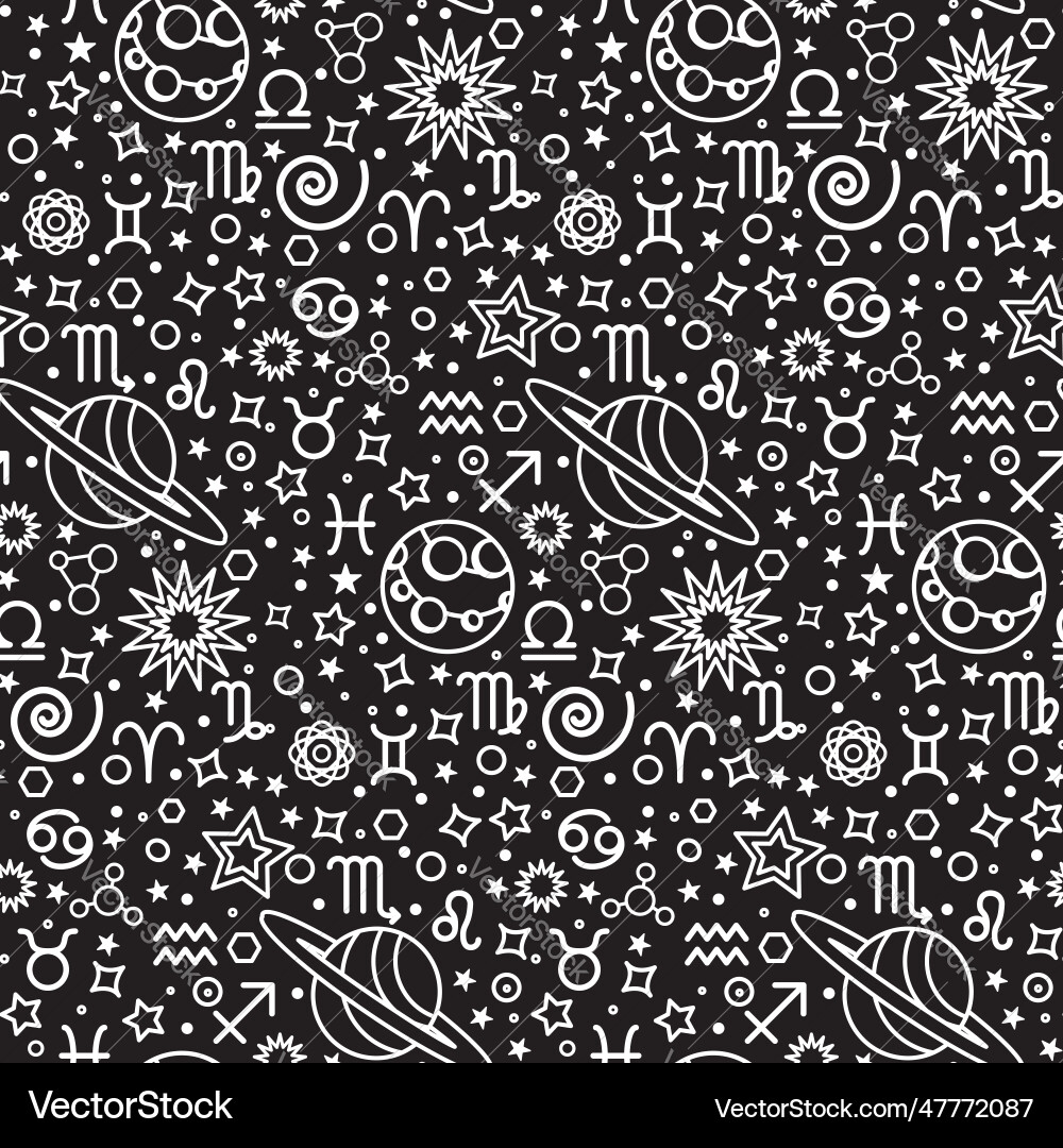 Zodiac Celestial Pattern Royalty Free Vector Image