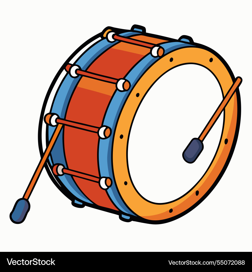 Drums flat design Royalty Free Vector Image - VectorStock
