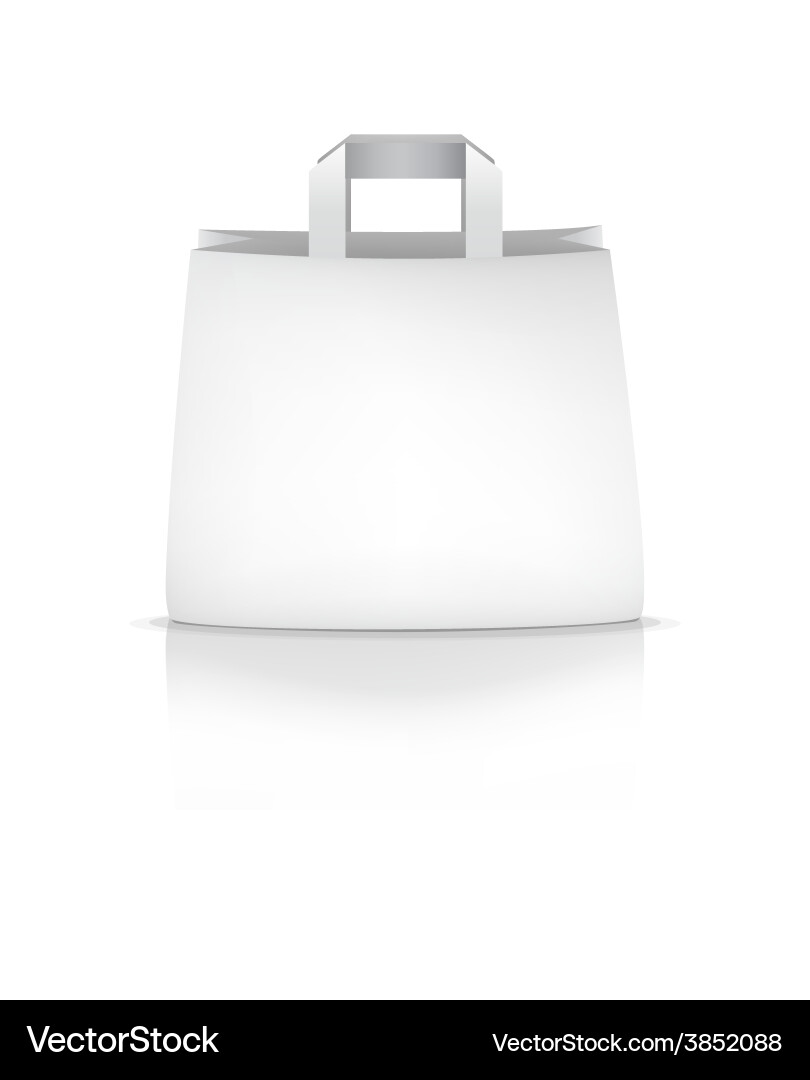 Empty white shopping paper bag Royalty Free Vector Image