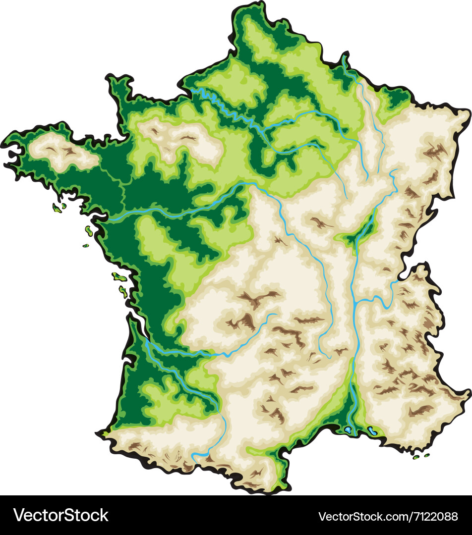 France map Royalty Free Vector Image - VectorStock