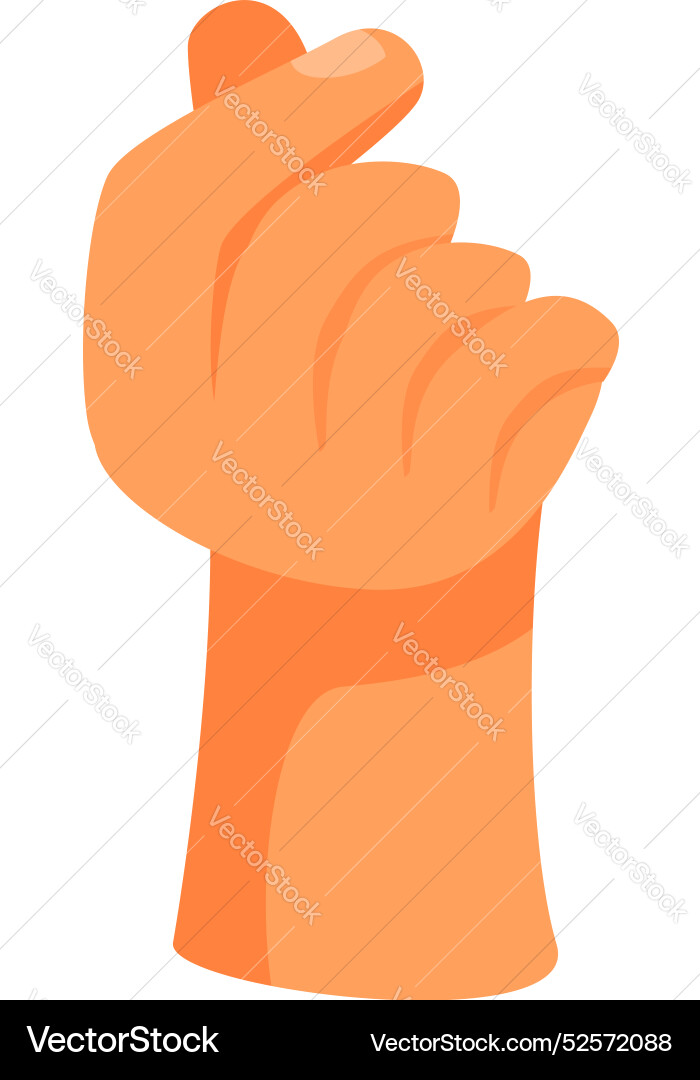 Hand gesturing mini heart sign expressing love Vector Image