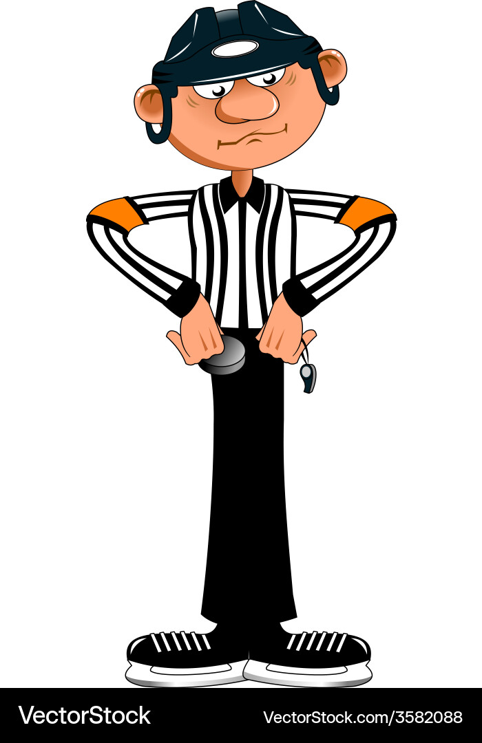 Hockey referee Royalty Free Vector Image - VectorStock