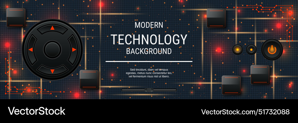 Modern technology style banner design template Vector Image