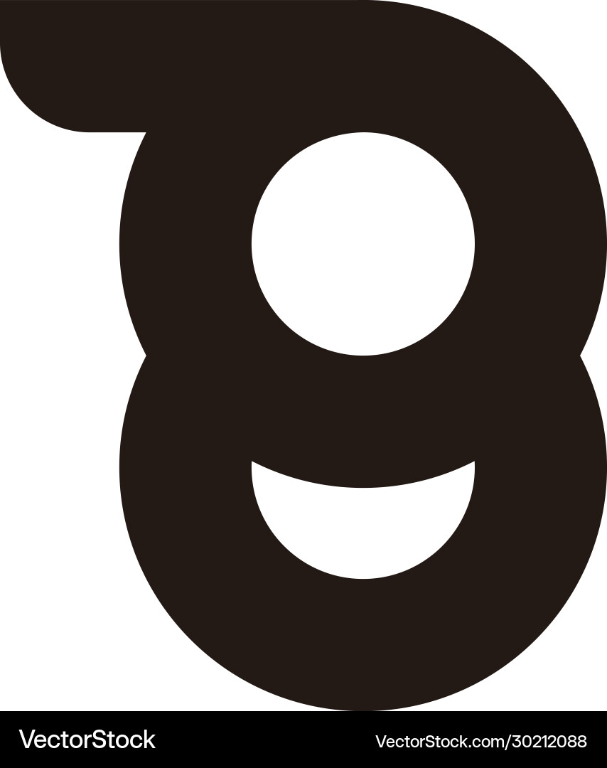 Number 8 motion tires abstract symbol logo Vector Image