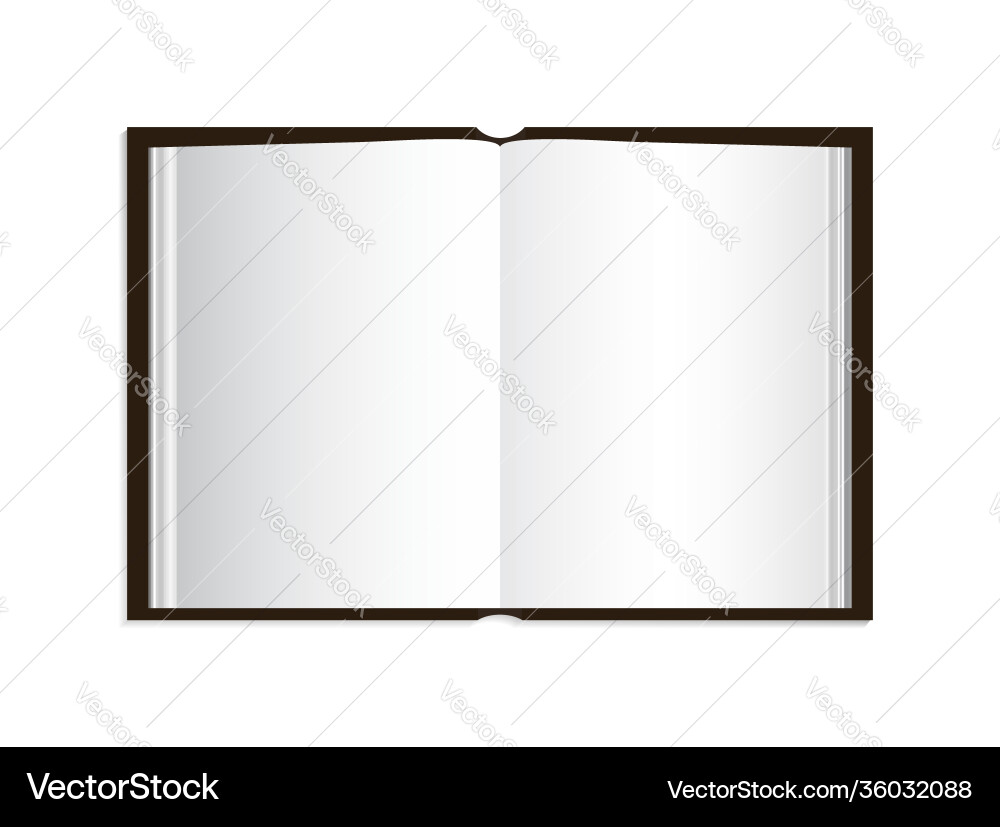 Open book with cover blank page template Vector Image