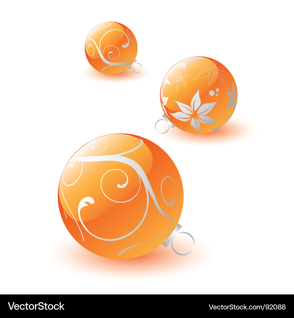 Shiny Christmas Ornaments Royalty Free Vector Image